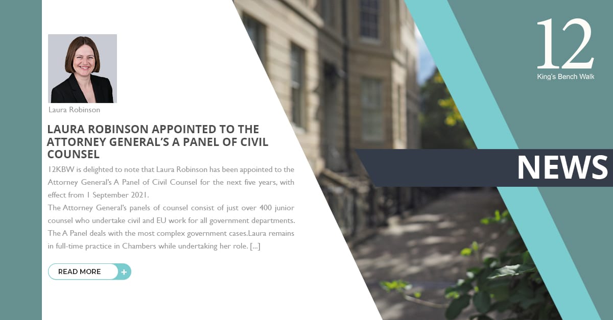 Laura Robinson appointed to the Attorney General’s A Panel of Civil ...