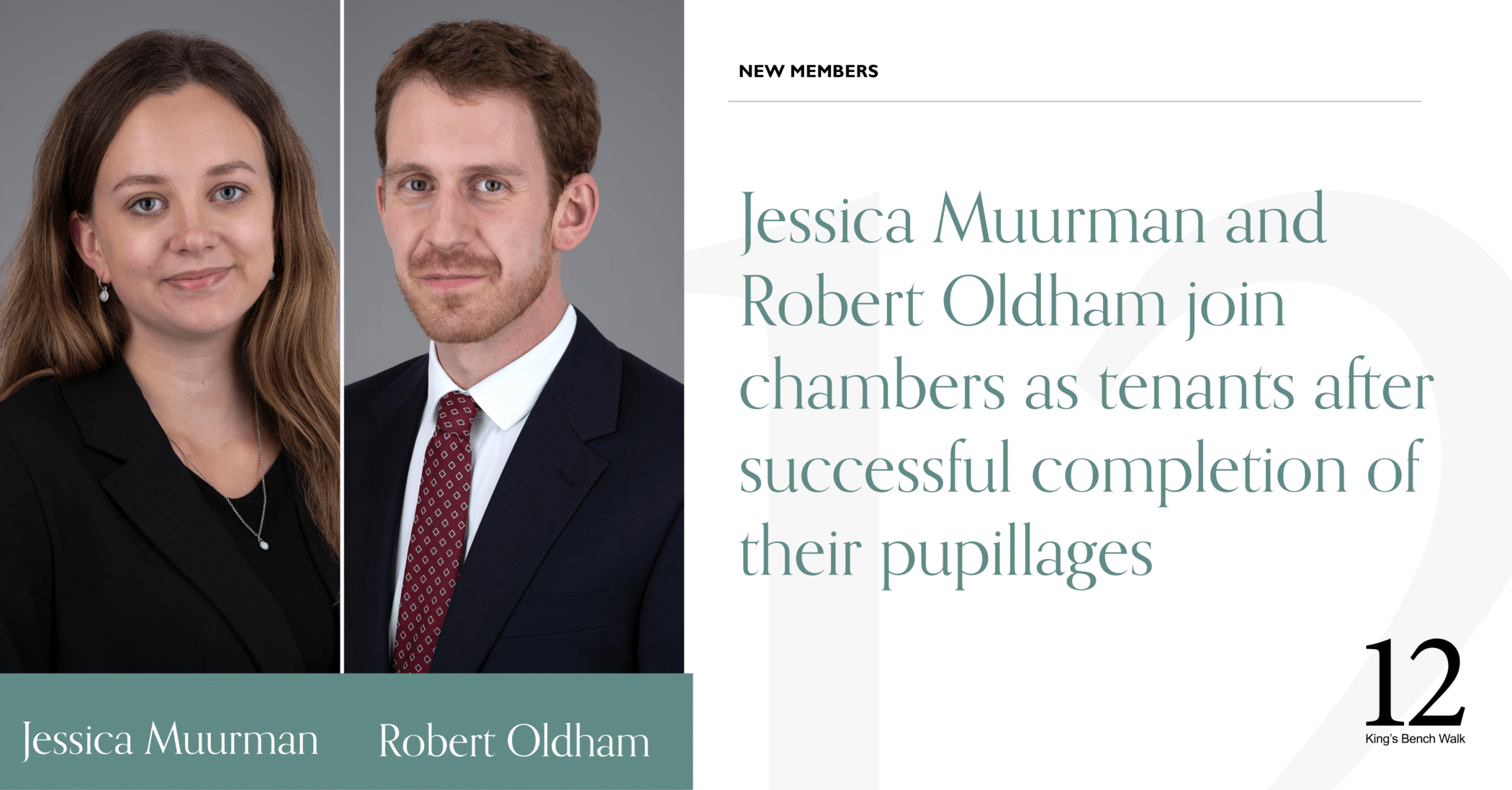 Jessica Muurman and Robert Oldham join chambers as tenants after ...