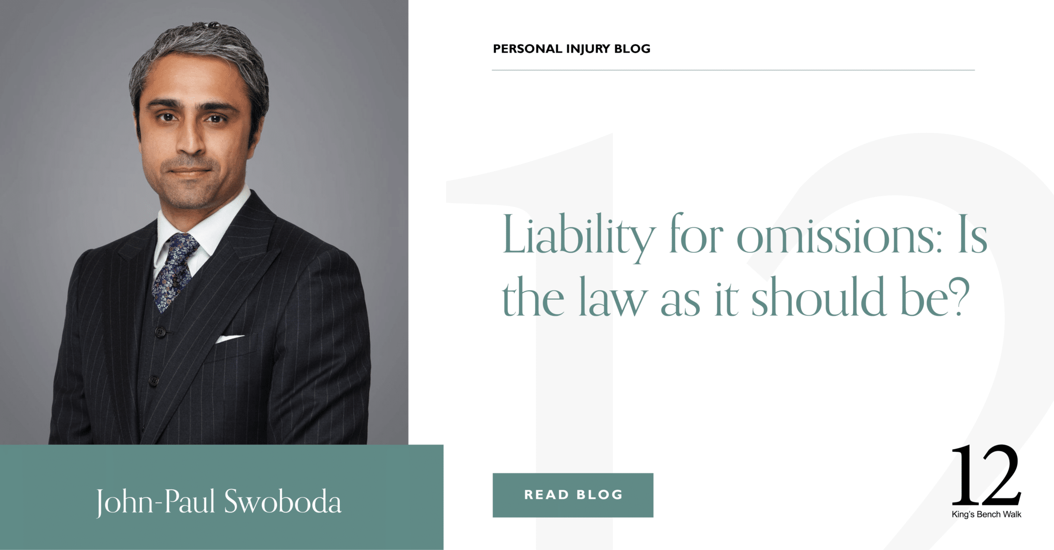 Liability for omissions: Is the law as it should be? | 12 King's Bench Walk