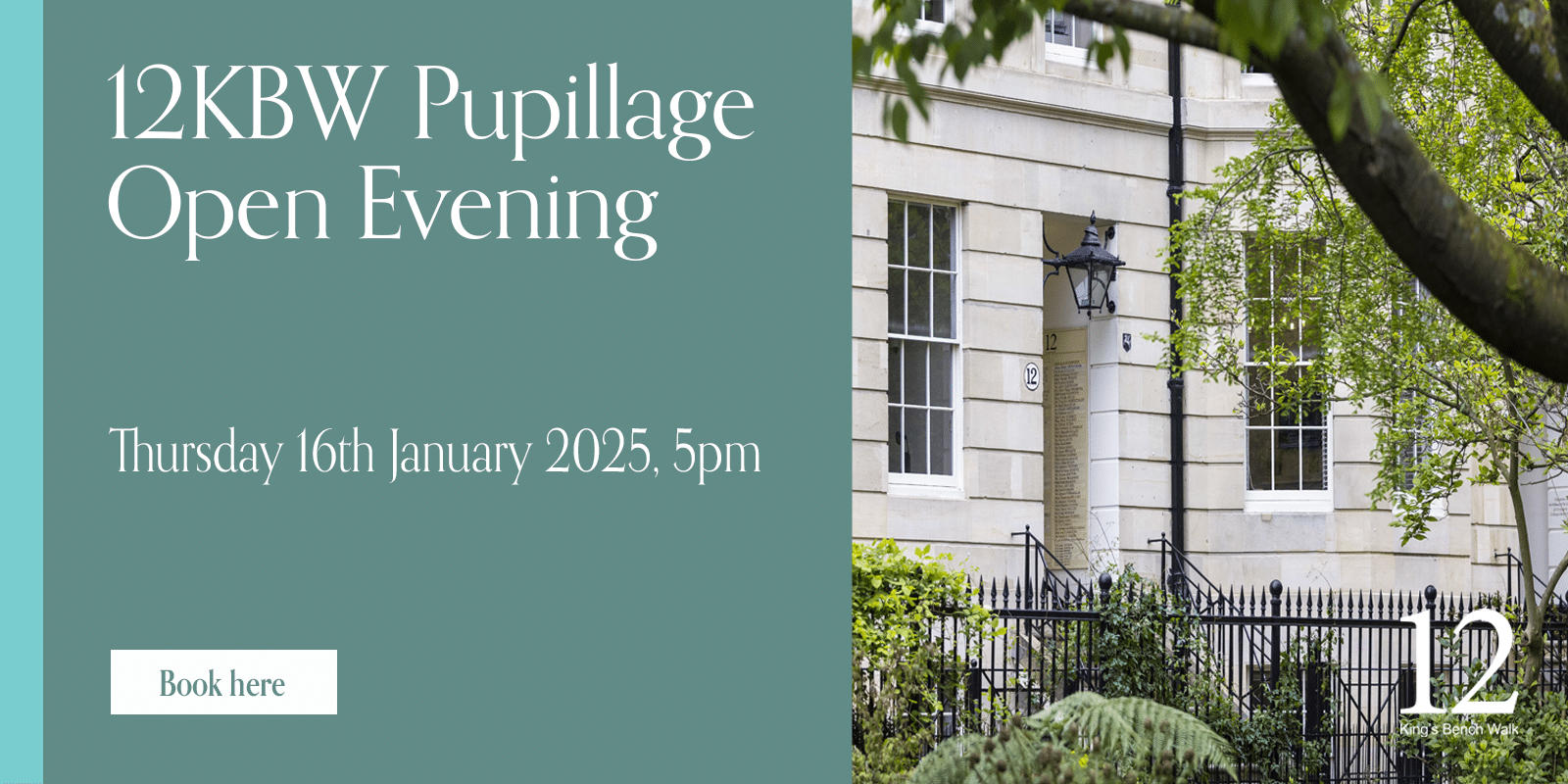 Pupillage Open Evening 2025 | 12 King's Bench Walk
