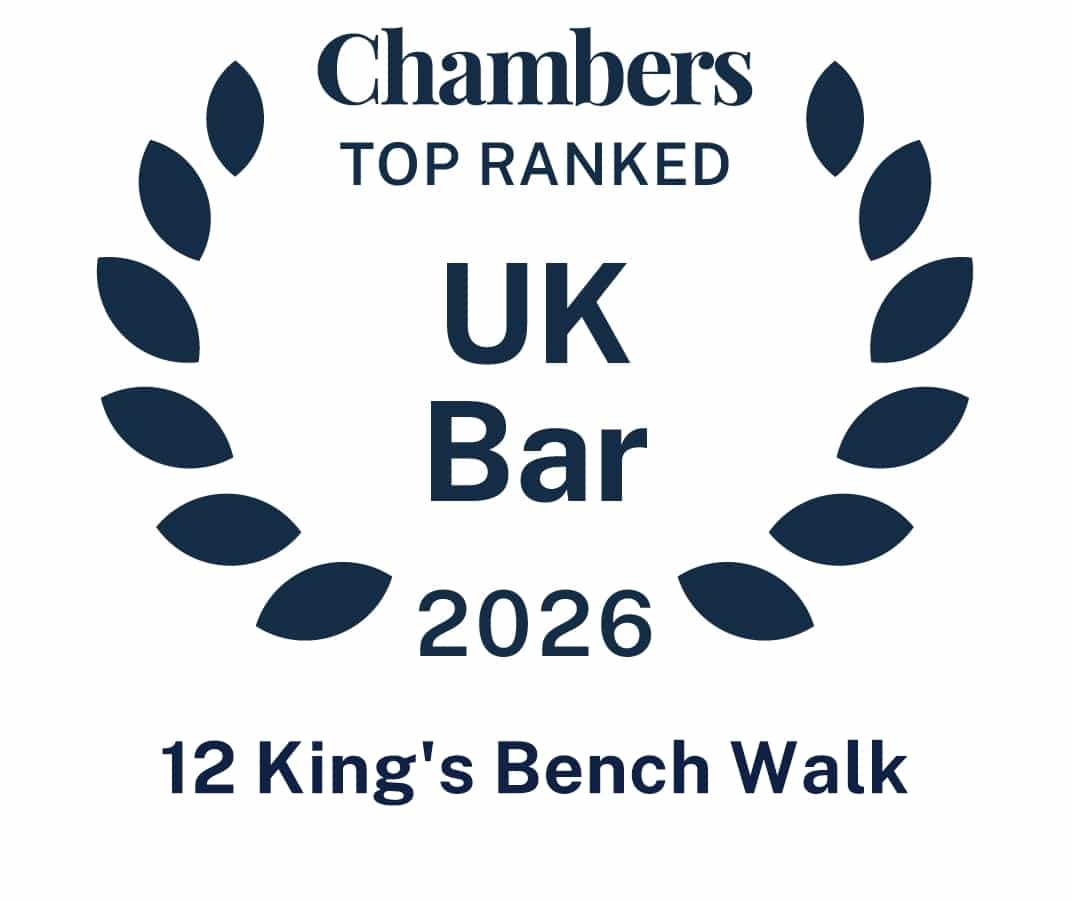 Top Band rankings for 12KBW in the Chambers and Partners 2026 Bar Guide ...